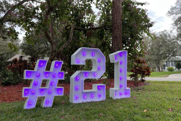 4ft Marquee Numbers - Lit Light Love